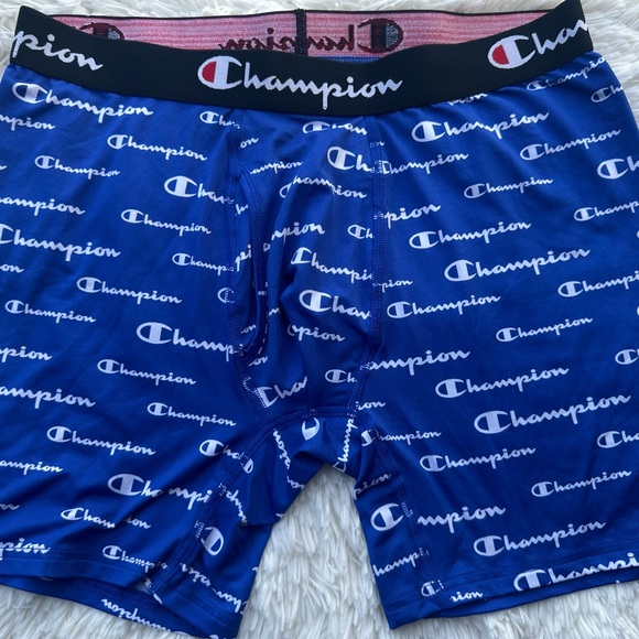Champion | Underwear & Socks | New Champion Blue Logo Boxer Briefs Size ...